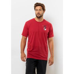 Jack Wolfskin T-Shirt »VONNAN S/S GRAPHIC T M« red-glow M (50) M (50) Funktionales T-Shirt