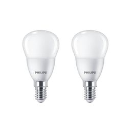 Philips LED-Lampe Mini-ball 5W/827 (40W) Frosted 2-pack E14