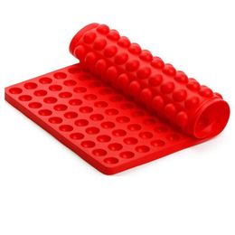 Houhence Backmatte Silikon Backmatte 2 cm Halbkugel Silikonmatte für Hundekekse rot