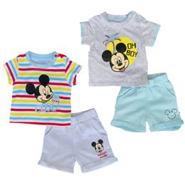 Disney baby T-Shirt & Shorts Baby Set 2X T-Shirt und Shorts 4 Teile Mickey Mouse Gr. 62 68 80 86 92 für Jungen 3 6 12 18 24 Monate