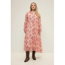 Studio Untold Minikleid Maxikleid A-Line doppellagig Paisley Print Langarm