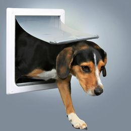 Trixie Trixie Hundeklappe mit flexibler Kunststoffklappe, S-M, weiß, 22,5 × 29,5 cm