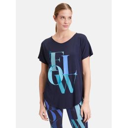 Betty Barclay Oversize-Shirt Damen Viskose, blau
