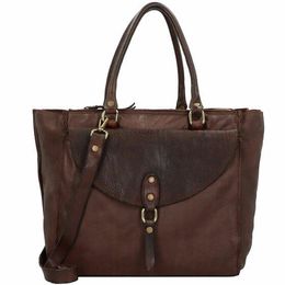 Caterina Lucchi Schultertasche Leder 32,5 cm moro