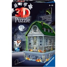Ravensburger 3D-Puzzle Gruselhaus bei Nacht, 216 Puzzleteile, mit gespenstischen LED-Effekten; FSC® - schützt Wald - weltweit, bunt