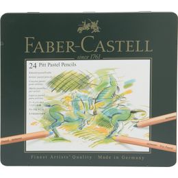 Faber-Castell Farbstifte Pastell "PITT" 24er Pack, Metalletui, BUNT