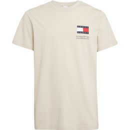 Tommy Jeans T-Shirt, Baumwolle, Brust-Logo, für Herren, beige, XL