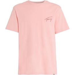 Tommy Jeans T-Shirt, Baumwolle, Label, für Herren, rosa, L