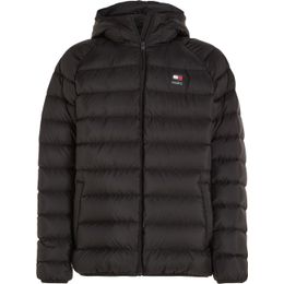 Tommy Jeans Steppjacke, Stehkragen, Kapuze, für Herren, schwarz, M