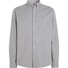 Tommy Jeans Freizeithemd, Regular-Fit, Button-Down-Kragen, für Herren, grau, L