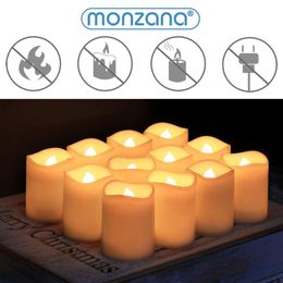 Casaria Deuba LED Kerzen 12tlg mit Fernbedienung inkl Batterien
