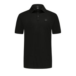 BOSS Unifarbenes Poloshirt mit tonaler Logo-Applikation