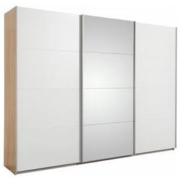 Schwebetürenschrank Rauch "Gandra" Schränke Gr. B/H/T: 271 cm x 210 cm x 62 cm, 3 St., weiß (struktureichefarben hell, weiß)