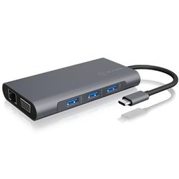 ICY BOX IB-DK4040-CPD USB Type-C™ DockingStation mit zwei Videoschnittstellen