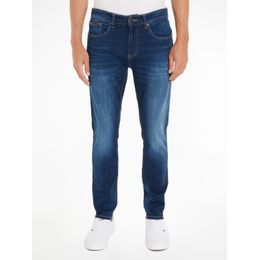 Tapered-fit-Jeans Tommy Jeans "SLIM TAPERED AUSTIN" Gr. 34, Länge 32, blau (aspen dark blue) Herren Jeans Tapered-Jeans