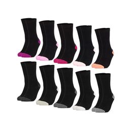 Occulto Socken 'Gertrud' Damen Gr&ouml;&szlig;e 39/42 grau / lila / lachs / schwarz