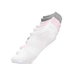 Occulto Sneaker Socken 'Jana' Damen Gr&ouml;&szlig;e 39/42 graumeliert / rosa / wei&szlig;