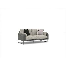 JVmoebel 2-Sitzer Zweisitzer Sofa Polster Textil Grau Polstermöbel Wohnzimmer