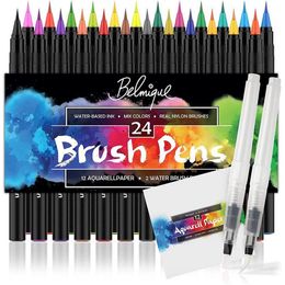 Belmique Aquarellstifte Brush Pens XXL-SET