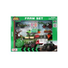 Maisto® Modellauto Mini Work Machines Fendt Super Farm Play-Set