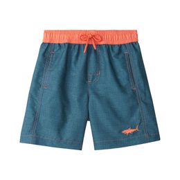 Hatley - Badeshorts TEXTURED SHARK in blau, Gr.122