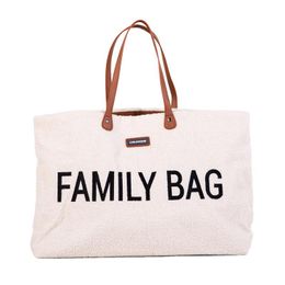 Childhome Wickeltasche FAMILY BAG TEDDY (55x18x40) in offwhite