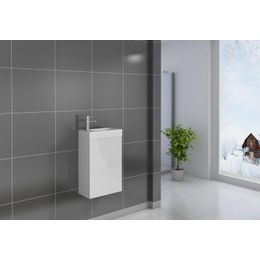 SAM® Gäste-WC Waschbecken 40 x 22 cm weiß Vega
