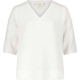 Cartoon T-Shirt, V-Ausschnitt, Oversized, für Damen, weiß, 34