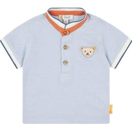 Steiff Poloshirt, Bären-Patch, Label, für Babys und Kleinkinder, blau, 74