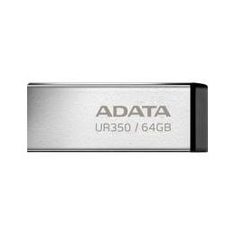 A-DATA UR350 64 GB, USB-Stick nickel/schwarz, USB-A 3.2 Gen 1 (5 Gbit/s) Kapazität: 64 GB Geschwindigkeit: Lesen: max. 100 MB/s Anschluss: USB-A 3.2 Gen 1 (5 Gbit/s)