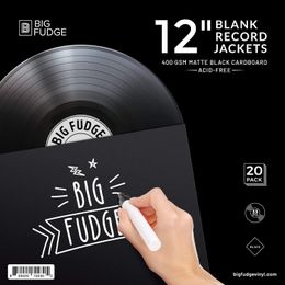 Big Fudge LP-Schutzhülle Schwarze 12" Vinyl LP Hüllen - 20 Schutzhüllen 400 g/m², Black 12" Vinyl LP Sleeves - 20 Protective Covers 400 g/m²