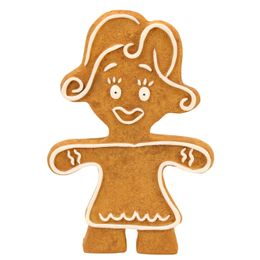 Online-Fuchs Weihnachtsfigur stehende Frau im Lebkuchen-Design, Maße (H x B x T) 22 x 15,5 x 3 cm Weihnachtsdeko, braun