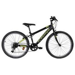 Scrapper Mountainbike XC24 1.9 MTB Hardtail 24 Zoll RH 34cm 6-Gang schwarz gelb