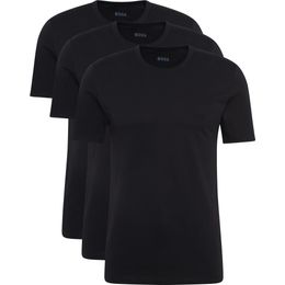 BOSS T-Shirt, 3er-Pack, Baumwolle, für Herren, schwarz, S
