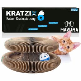 MAVURA Kratzbrett KRATZIX Katzen Kratzspielzeug Kratzpappe faltbares Katzenspielzeug