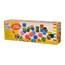 Simba Knete Art&Fun Knetdosen 24 Farben je 70g Kinderknete Knetmasse Bastelknete
