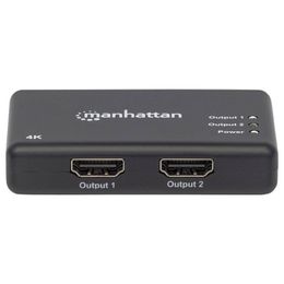 Manhattan 4K 2-Port HDMI-Splitter 4K@30Hz Stromversorgung HDMI-Adapter