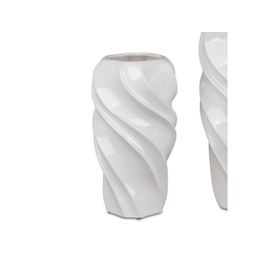 formano Dekovase Waves, Weiß H:30cm D:16cm Keramik