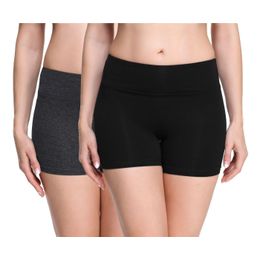 Merry Style Leggings 2Pak Damen Shorts Radlerhose Unterhose Hotpants kurze Hose MS10-284 (2-tlg) elastischer Bund