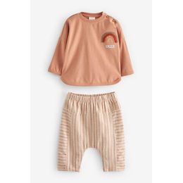next Sweatanzug Baby 2er-Set Sweatshirt und Hose mit weitem Bein (2-tlg)