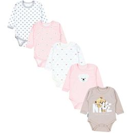 TupTam Langarmbody TupTam Mädchen Baby Body Langarm Unifarben 5er Pack