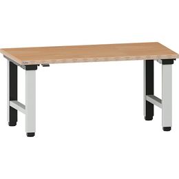 LISTA Elektrisch höhenverstellbare Werkbank Quattro, Vier-Fuß-Gestell, BxT 2000 x 750 mm