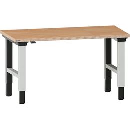 LISTA Elektrisch höhenverstellbare Werkbank Quattro, Vier-Fuß-Gestell, BxT 1500 x 750 mm