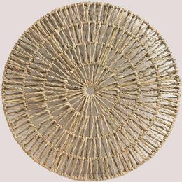 Sklum - Dekorativer Teller aus Bambus Yinka Ø35 cm - Ø35 cm Ø35 cm