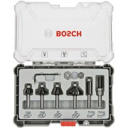 Bosch - Rand- und Kantenfräser-Set 6-teilig 8-mm-Schaft für Oberfräsen 2607017469
