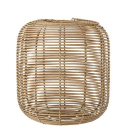 Bloomingville Laterne Nei mit Glas, Rattan, Ø 35xH47 cm, natur