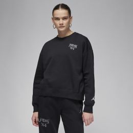 Jordan Brooklyn Fleece Damen-Sweatshirt mit Rundhalsausschnitt - Schwarz