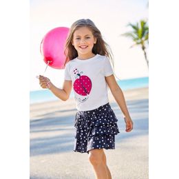 Kidsworld Volantrock für kleine Mädchen mit Sternchenmuster, blau