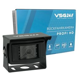 VSG24 Rückfahrkamera PROFI HD Robust & stoßfest 1080P HD Schwerlast LKW Rückfahrkamera (integriertes MIKROFON