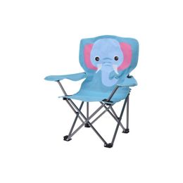 Mojawo Klappstuhl Kinder Faltstuhl Anglersessel Blau Kinderstuhl + Tasche Motiv Elefant